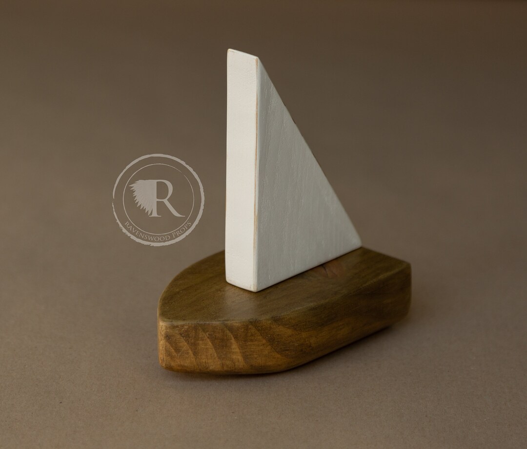 WOODEN BOAT PROP, Sail Boat, Organic, Natural Toys, Child Safe, Non ...