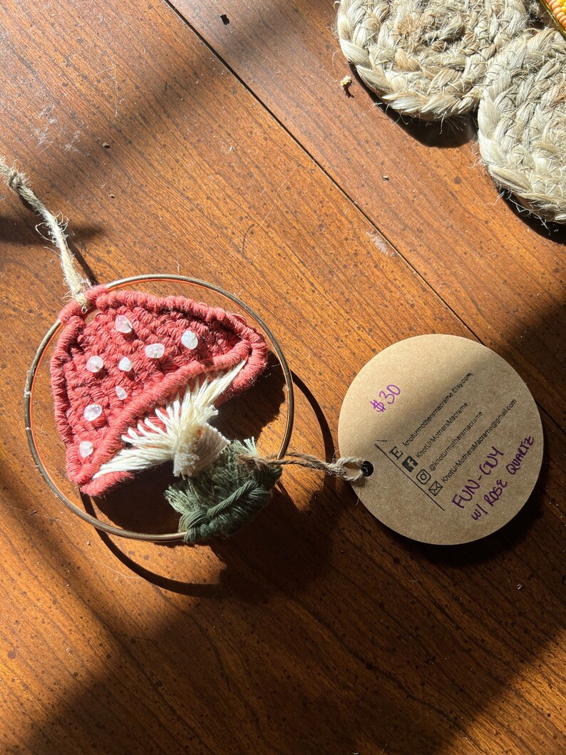 Macrame Mushroom "fun-guy" - Etsy