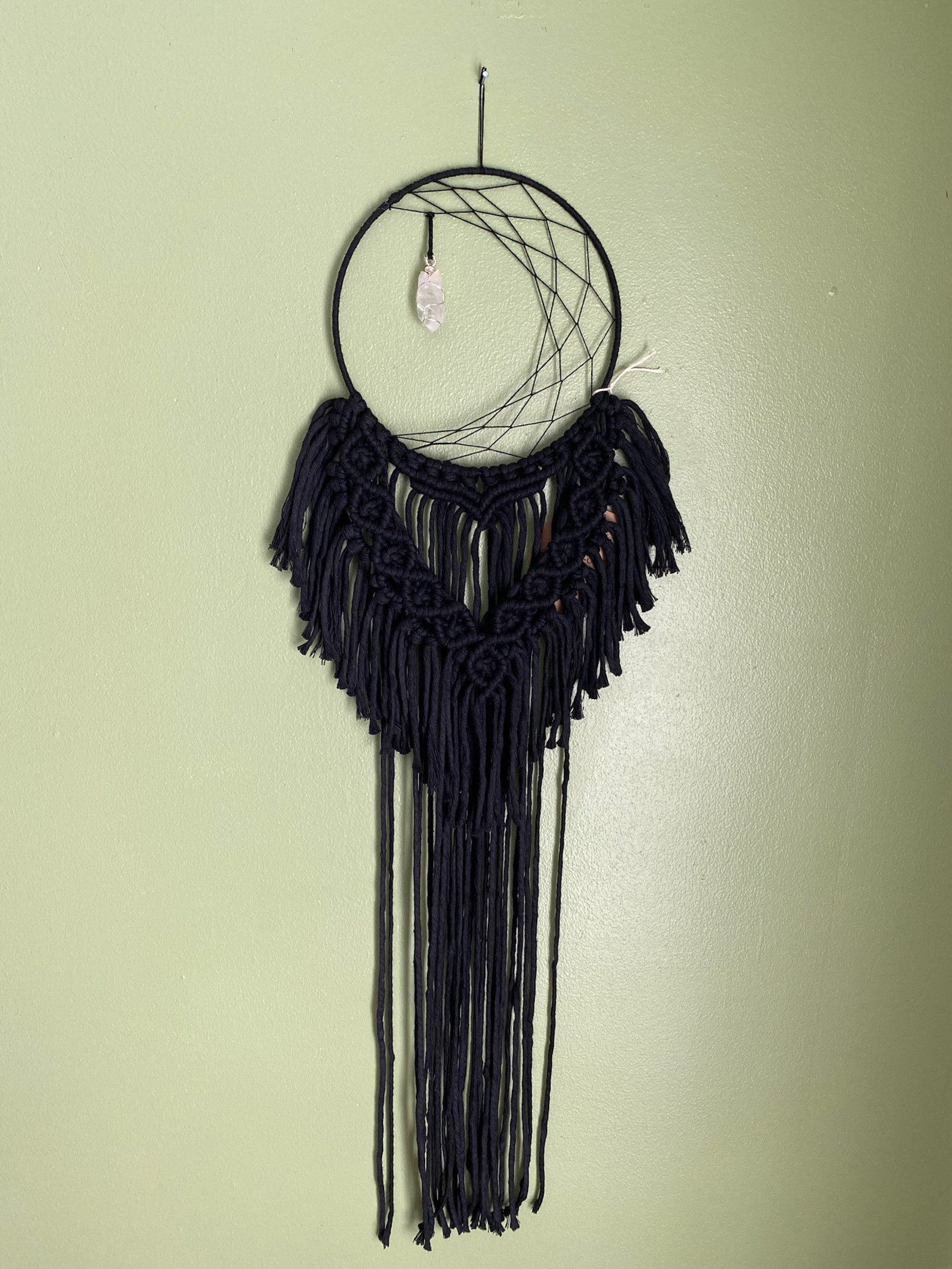 Macrame Dreamcatcher Moon With Crystals - Etsy