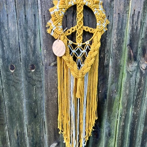 Macrame 'peace on Earth' Mandala Wall Hanging - Etsy