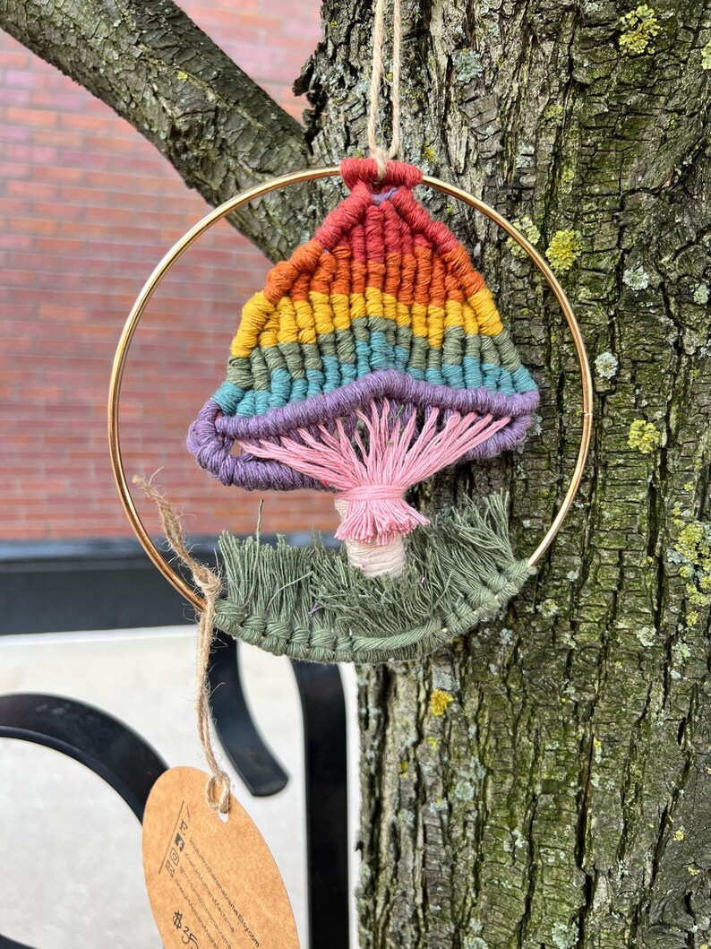 Macrame Mushroom "fun-guy" - Etsy