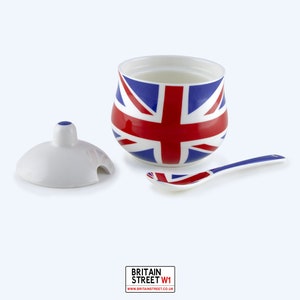 Handmade Union Jack Sugar Pot & Spoon - Etsy