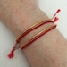 Red String Bracelet Gold and Red Seed Bead Bracelet - Etsy