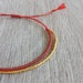 Red String Bracelet Gold and Red Seed Bead Bracelet - Etsy