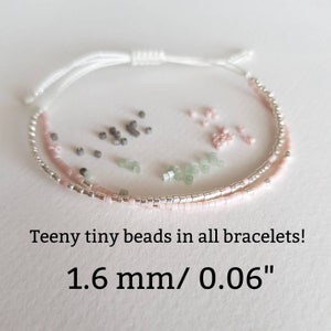 Red String Bracelet, Gold and Red Seed Bead Bracelet, Minimalist Thin ...