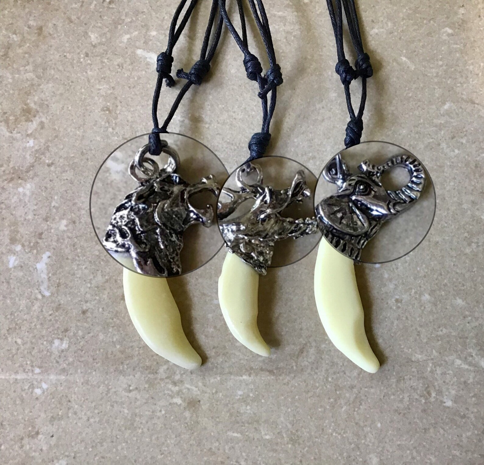 Mens Animals Tooth Necklaces. Mens Necklace. Mens Jewelry. - Etsy