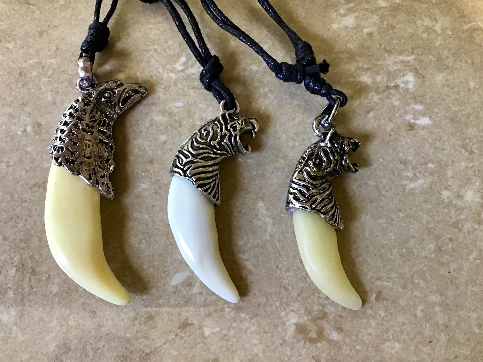 Mens Animals Tooth Necklaces. Mens Necklace. Mens Jewelry. - Etsy