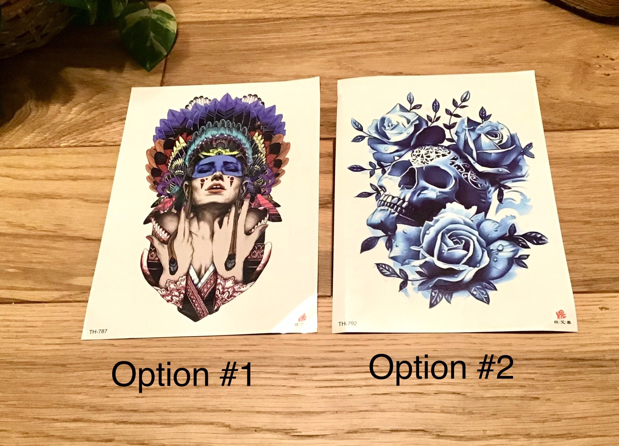 Temporary Tattoos. Large Temporary Tattoo. Tattoo. Color | Etsy