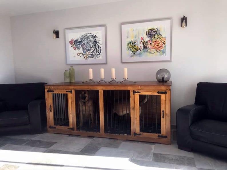 Doublexlarge Indoor Dog Kennels rustic Dog Crate-farmhouse | Etsy UK