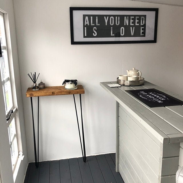 Rustic Console Table With Hairpin Legs Rustic Hallway Table - Etsy UK