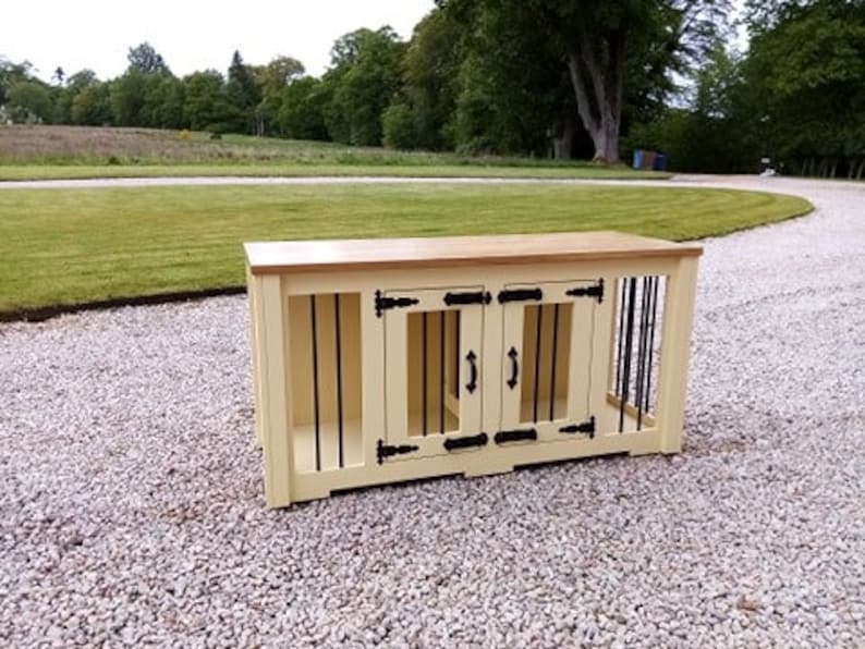 Double Small Luxury Bespoke Wooden Dog Crate Indoor Kennels | Etsy UK