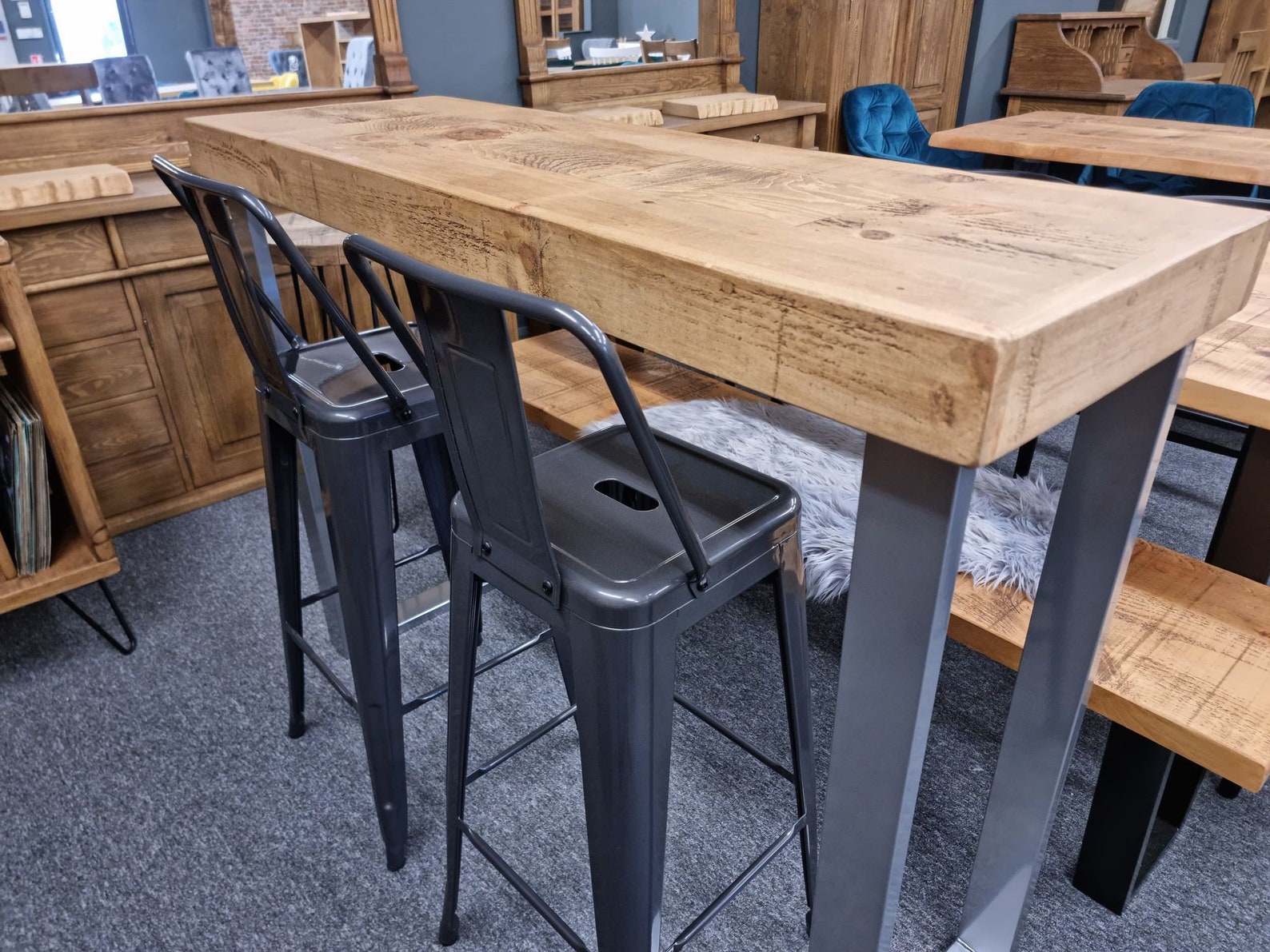 Boston Breakfast Bar Worktop Kitchen Table Stool INDUSTRIAL - Etsy UK