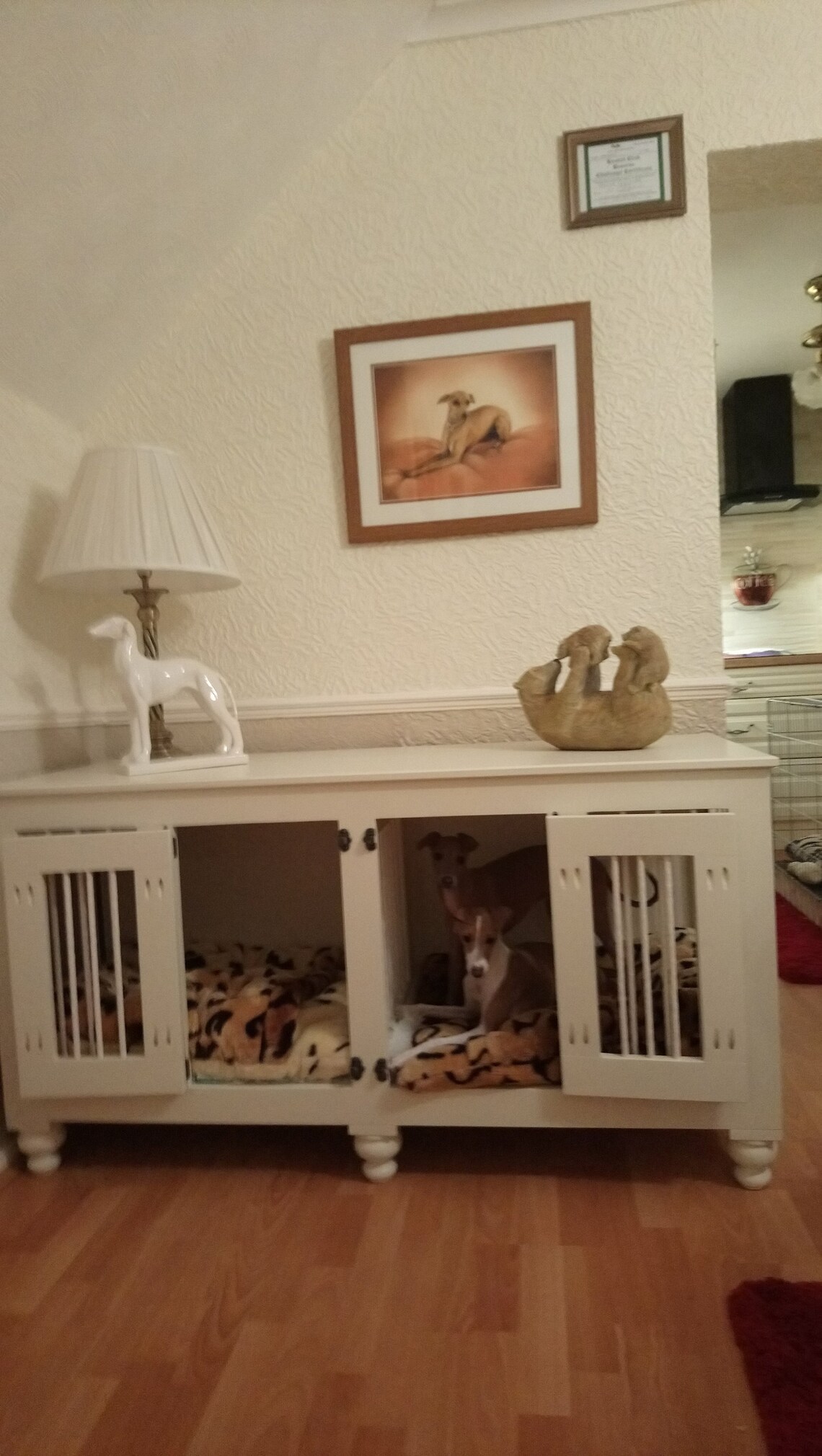 Double Small Luxury Bespoke Wooden Dog Crate Indoor Kennels - Etsy UK