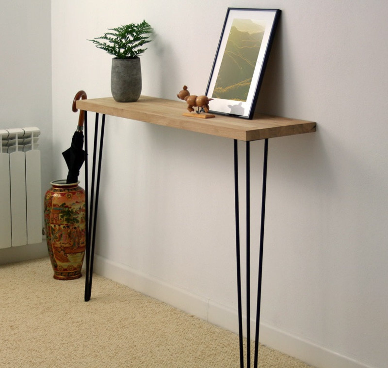 Solid Oak Console Table | Etsy