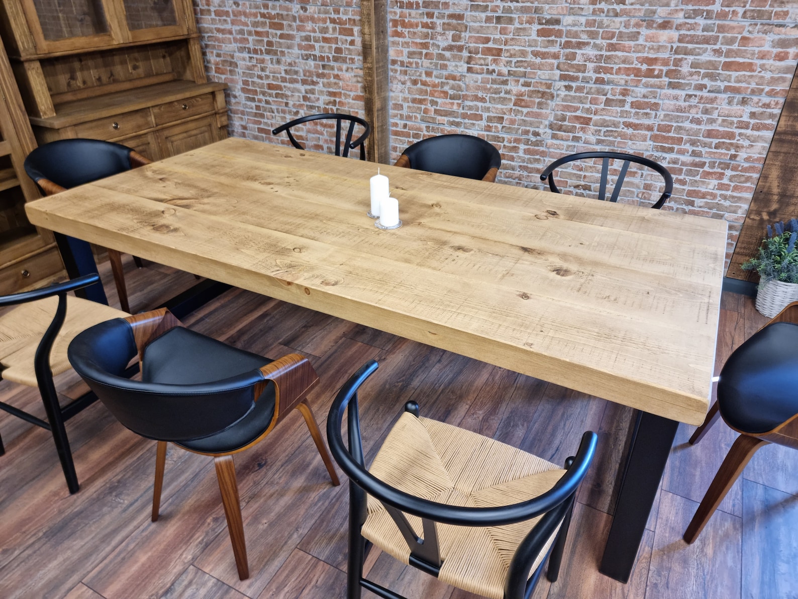 Industrial Dining Table Grantham Dining Square Chunky Frame - Etsy