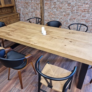 Industrial Dining Table Grantham Dining Square Chunky Frame - Etsy