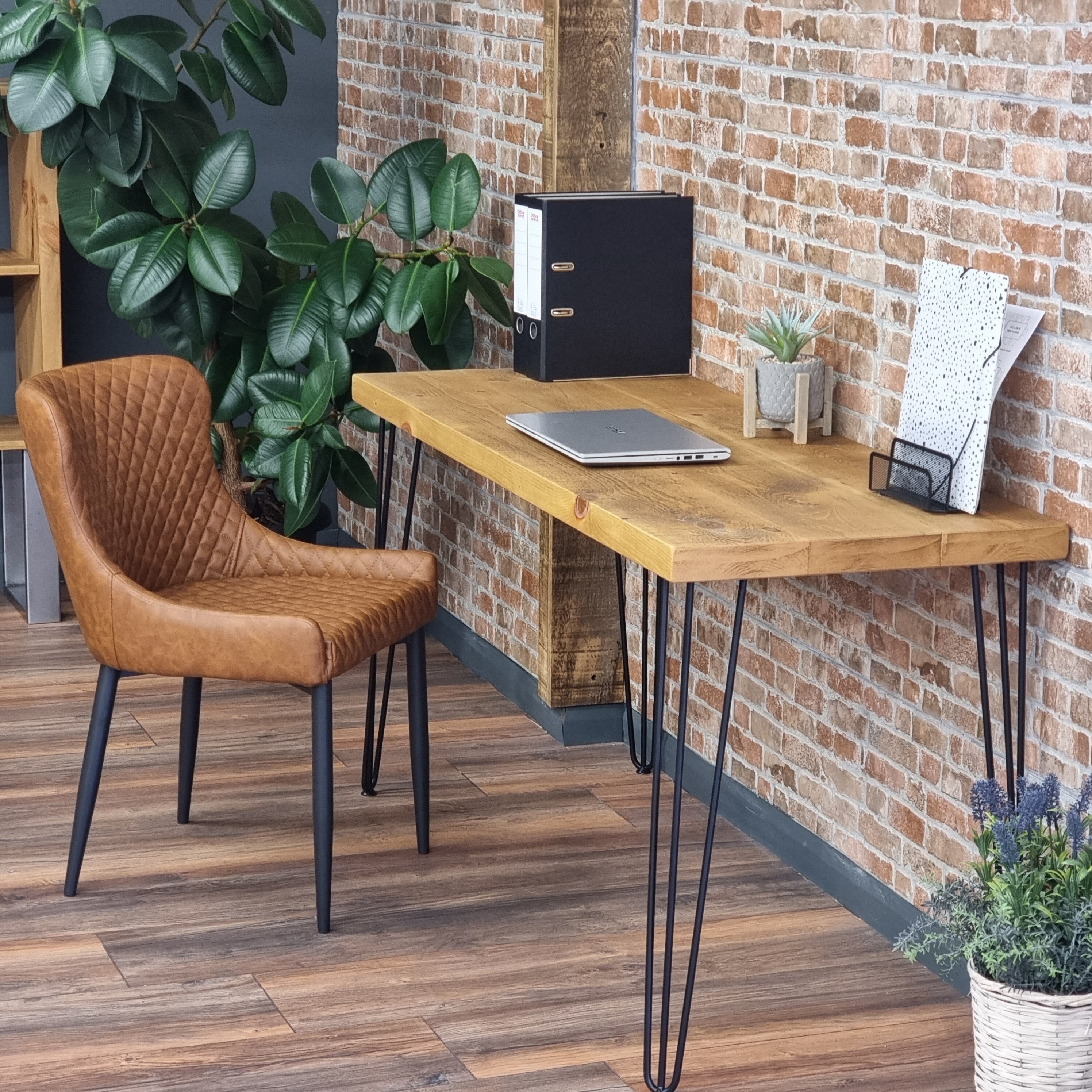 Rustic Desk With Hairpin Industrial Metal Legs Rustic Wood - Etsy UK