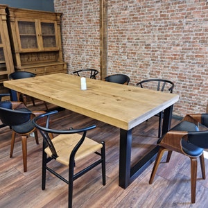 Industrial Dining Table Grantham Dining Square Chunky Frame - Etsy