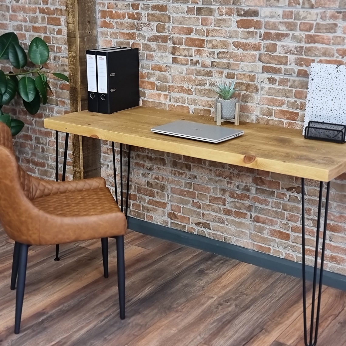 Rustic Desk With Hairpin Industrial Metal Legs Rustic Wood - Etsy UK