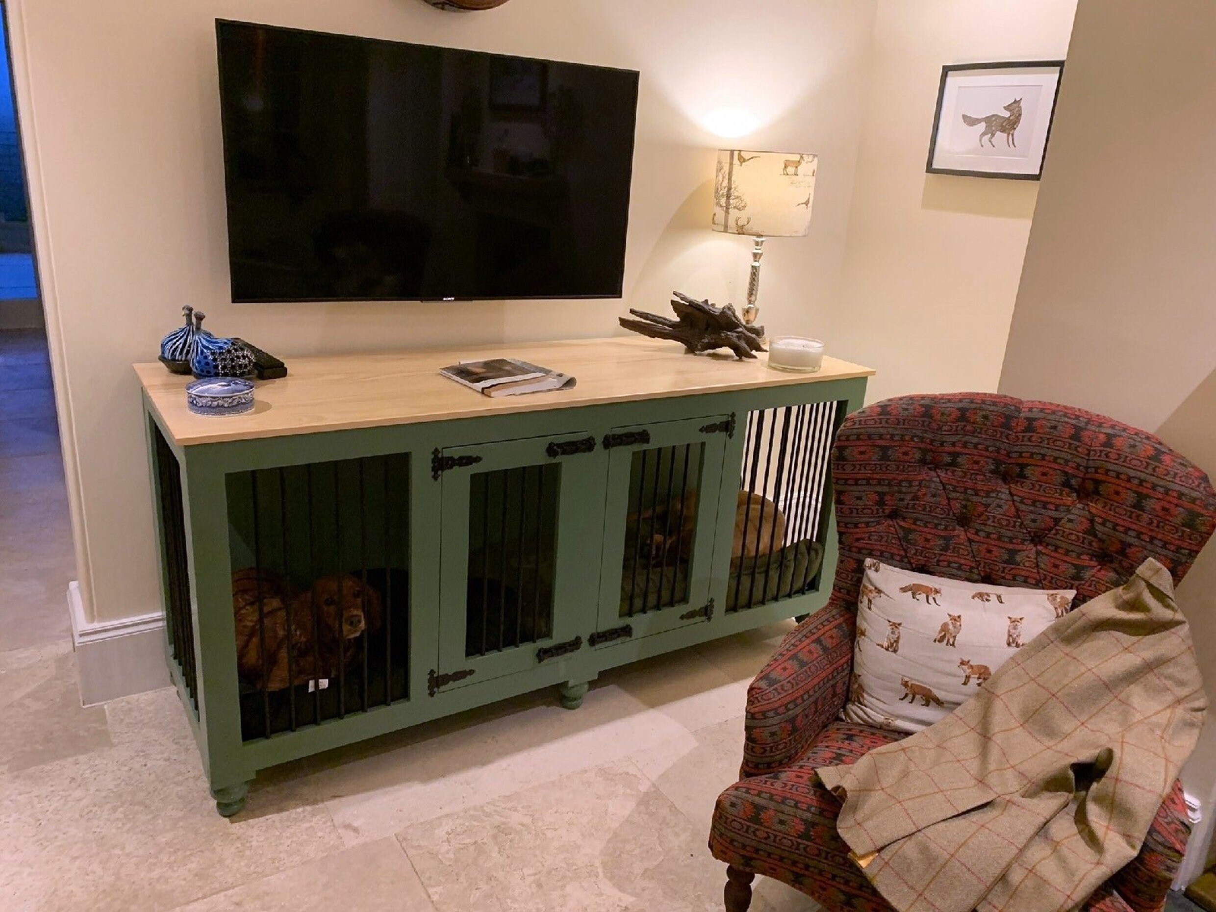 Doublelarge Indoor Dog Kennels rustic Dog Crate-farmhouse Pet | Etsy UK