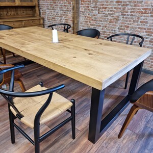 Industrial Dining Table Grantham Dining Square Chunky Frame - Etsy