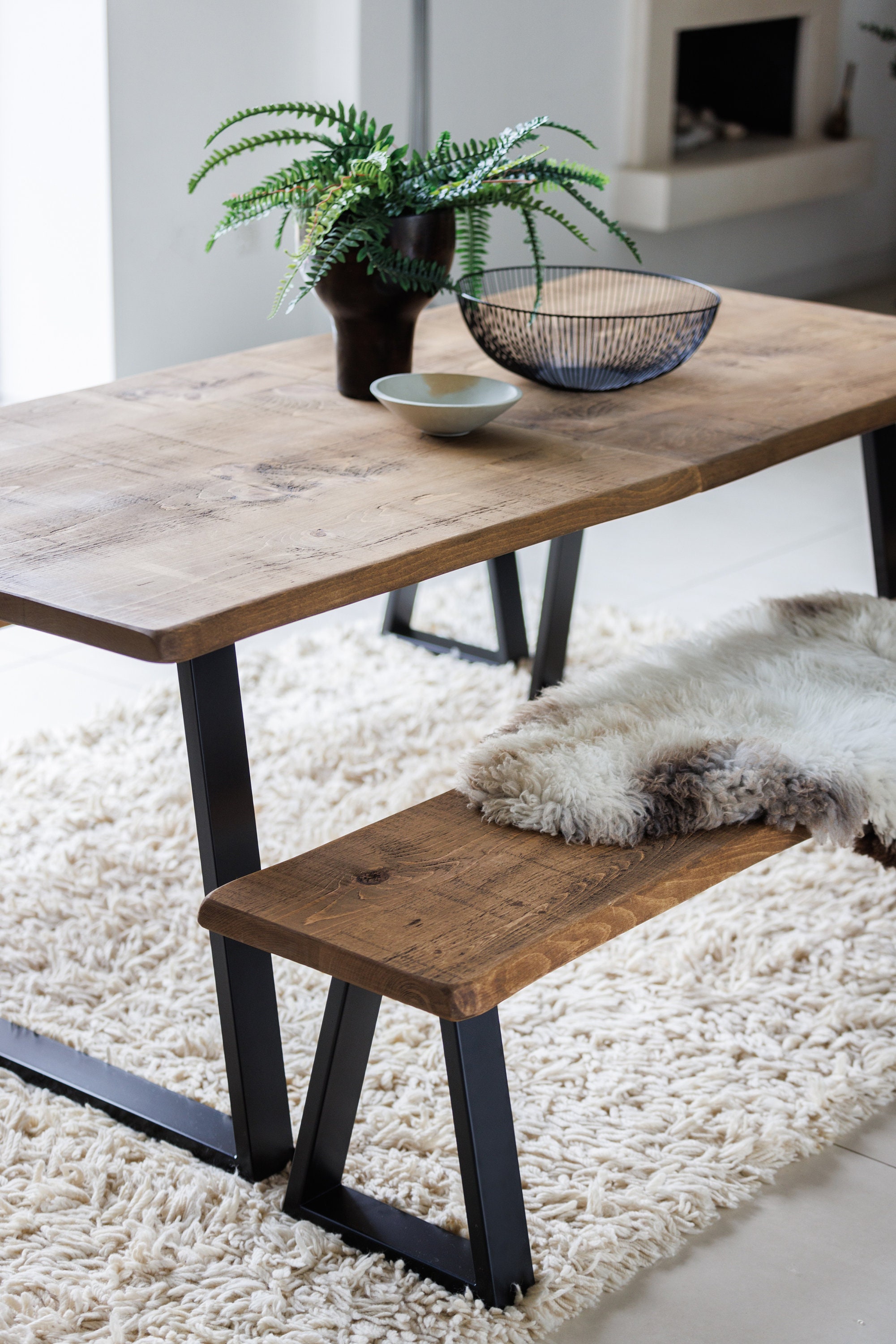 Dining Table Live Edge Extendable Dining Table Kitchen - Etsy UK