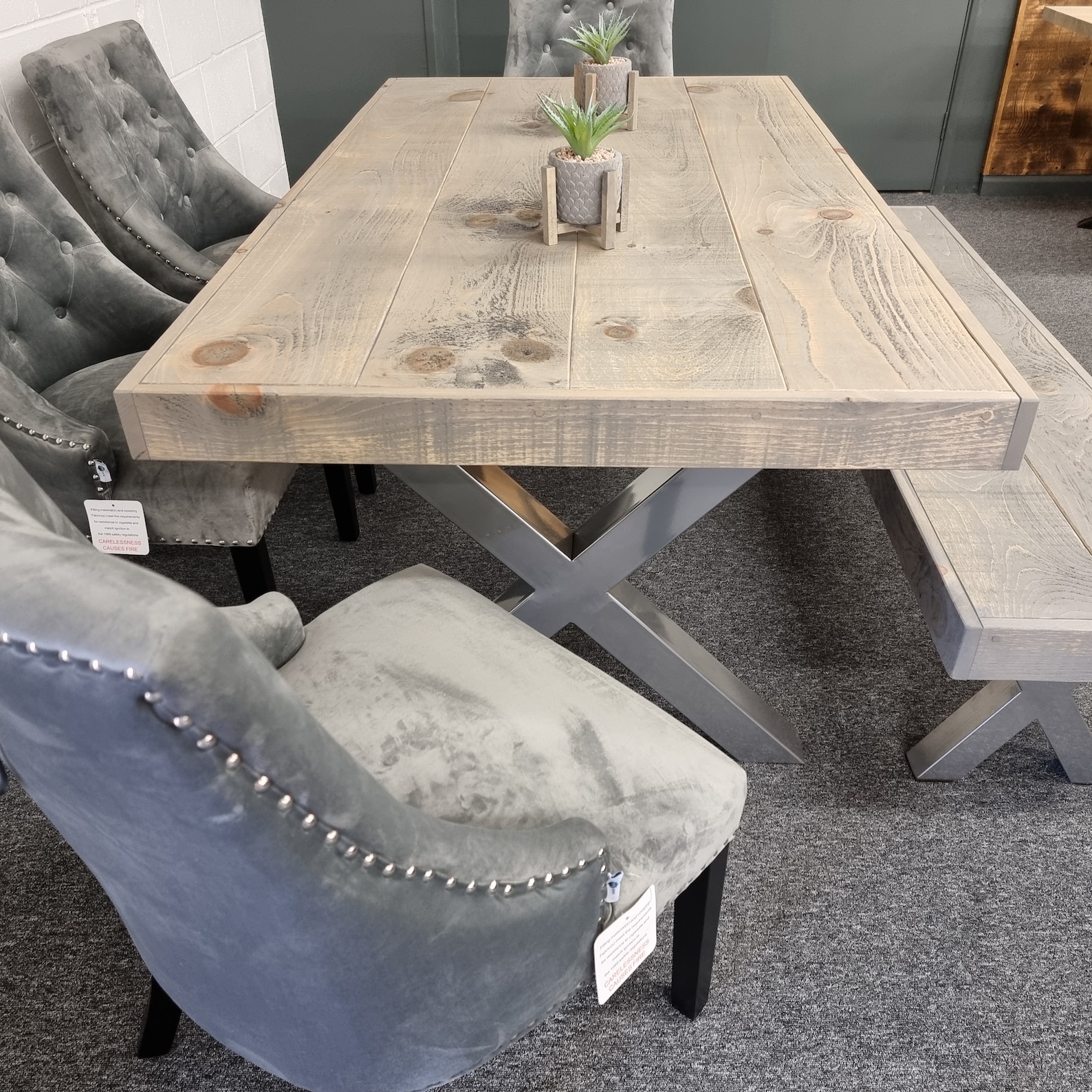 Dining Table Industrial Alford Farmhouse Dine Table Rustic - Etsy UK