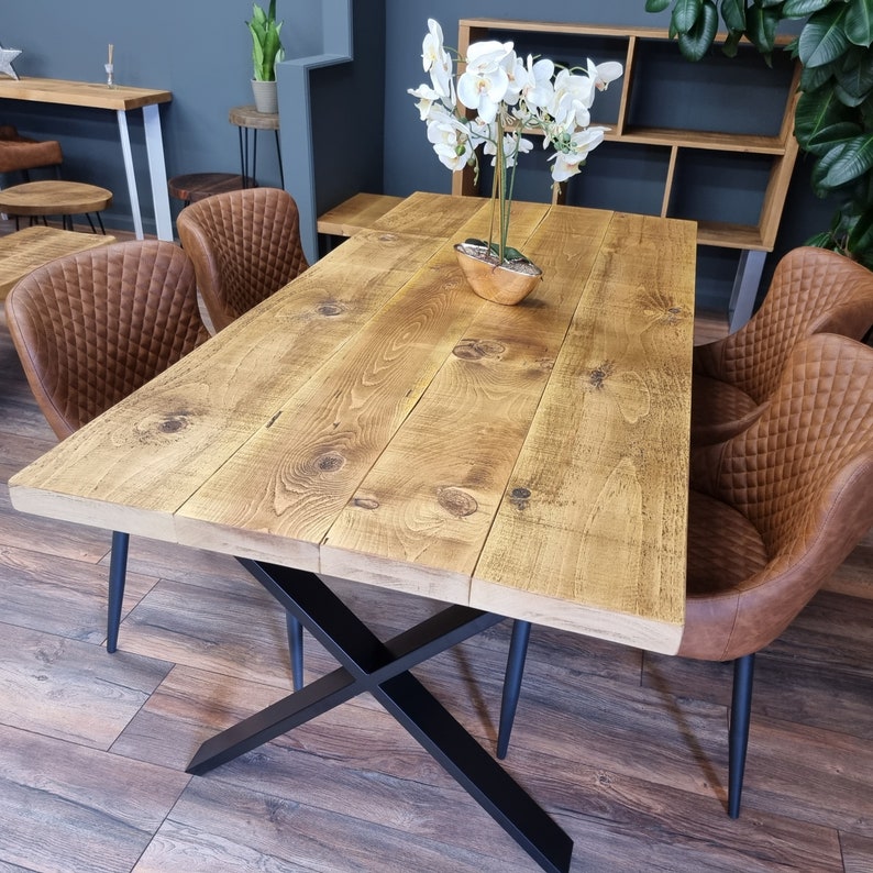 Rustic Dining Table XS FRAME LEGS Industrial Rustic Handmade | Etsy UK