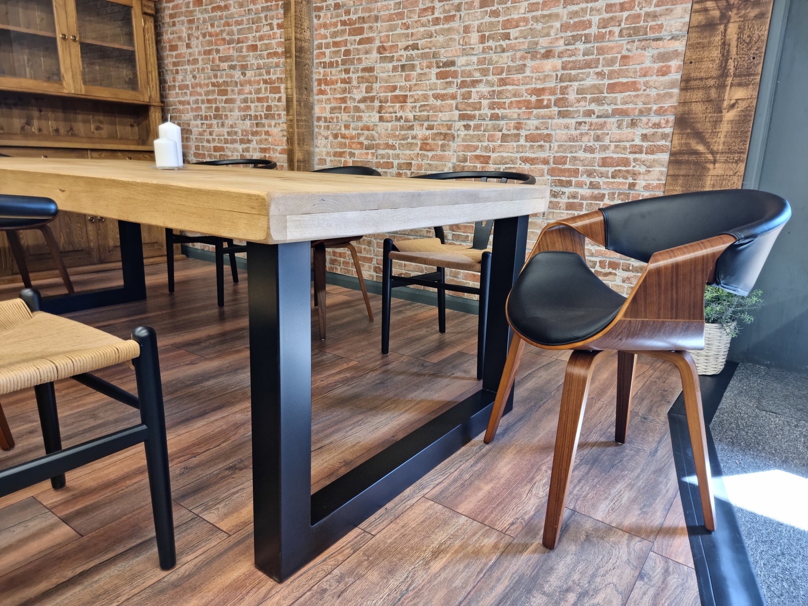 Industrial Dining Table Grantham Dining Square Chunky Frame - Etsy