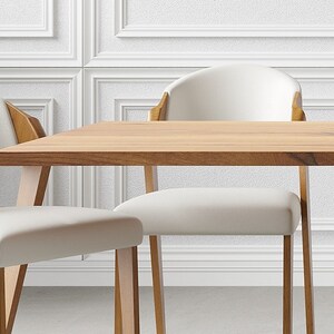 Straight Edge Solid Oak Dining Table Star Frame Legs - Industrial ...