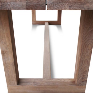 HARDWOOD Solid Oak Dining Table With Wooden Frame 111 Farmhouse ...
