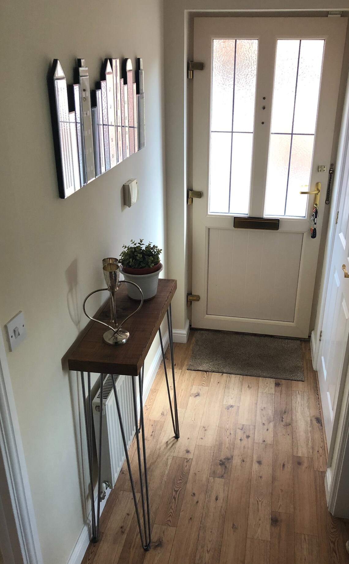 Rustic 4 Legs Wood Console Table With Hairpin Legs Rustic | Etsy UK