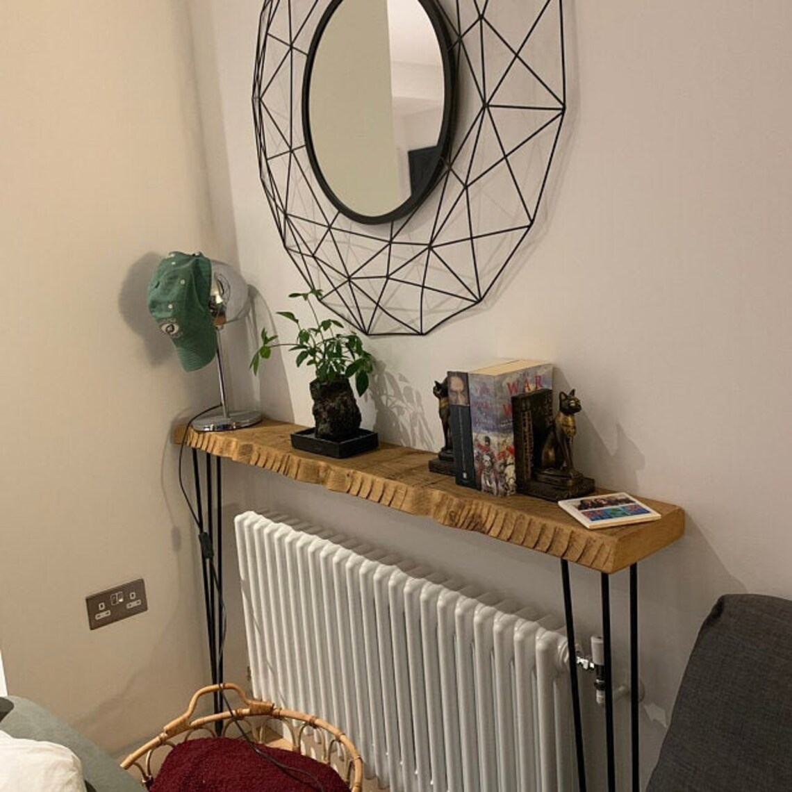 Live Edge Console Table With Hairpin Legswooden Rustic - Etsy