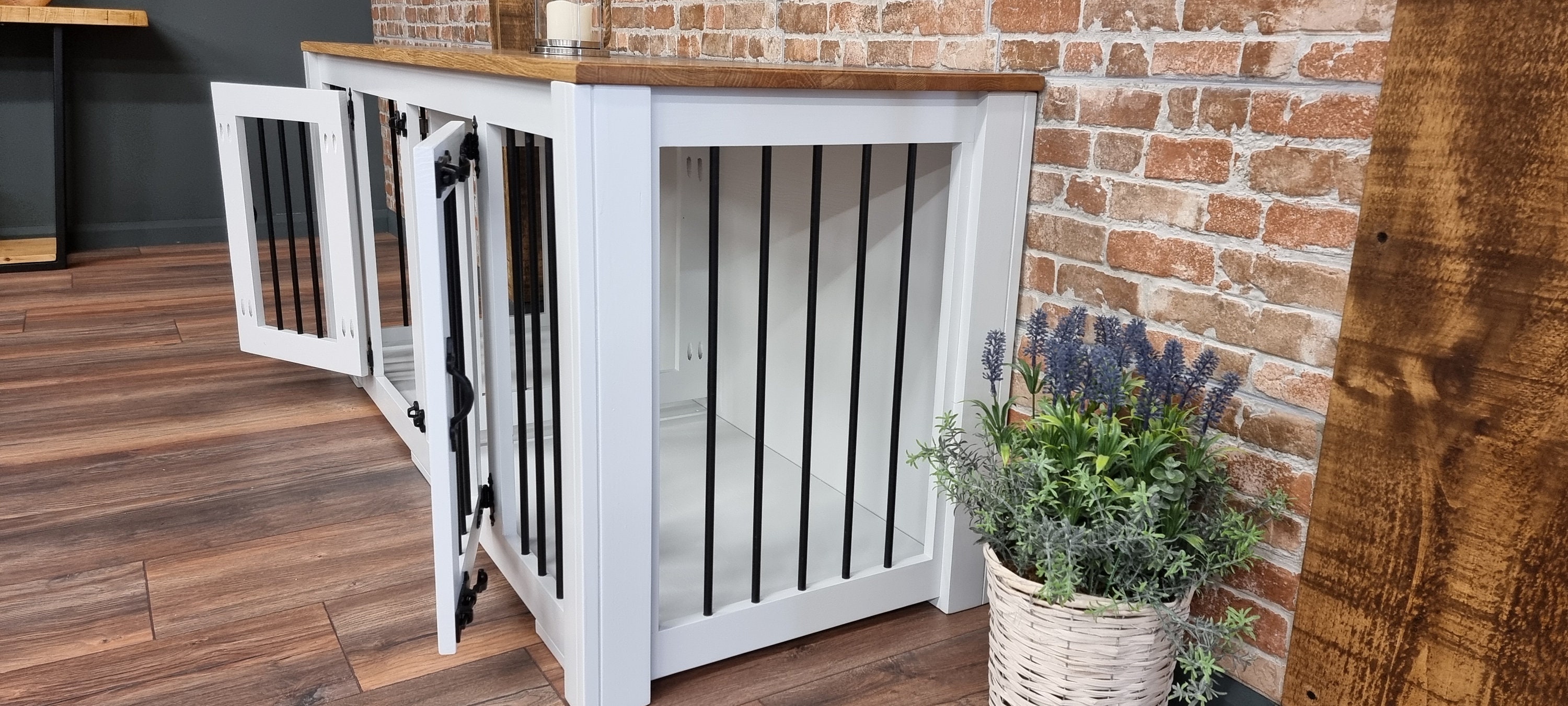 Doublelarge Indoor Dog Kennels rustic Dog Crate-farmhouse Pet | Etsy UK