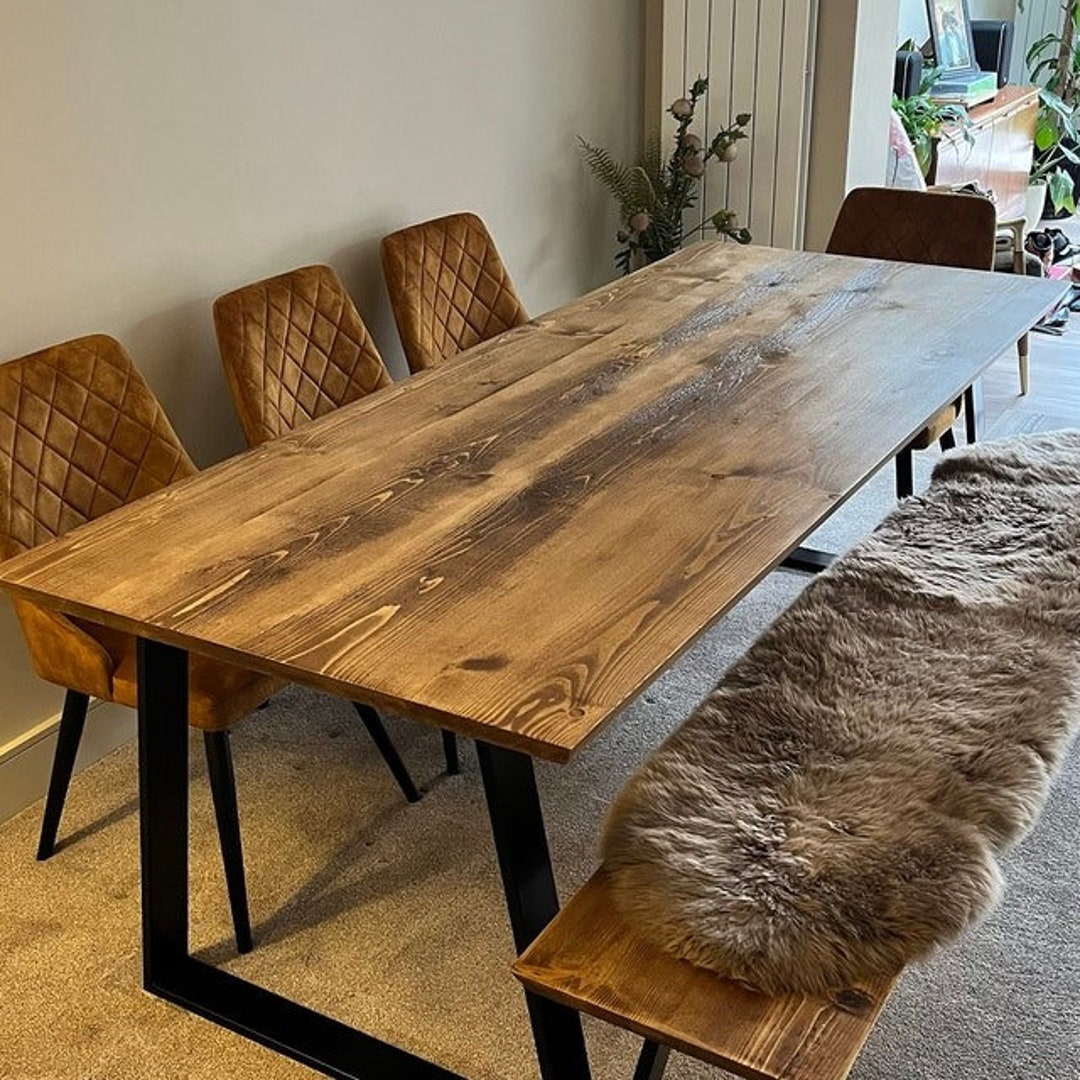 Dine Table Wooden Rustic Industrial Dining Table Louth Dining Table ...