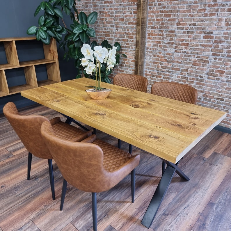 Rustic Dining Table XS FRAME LEGS Industrial Rustic Handmade | Etsy UK