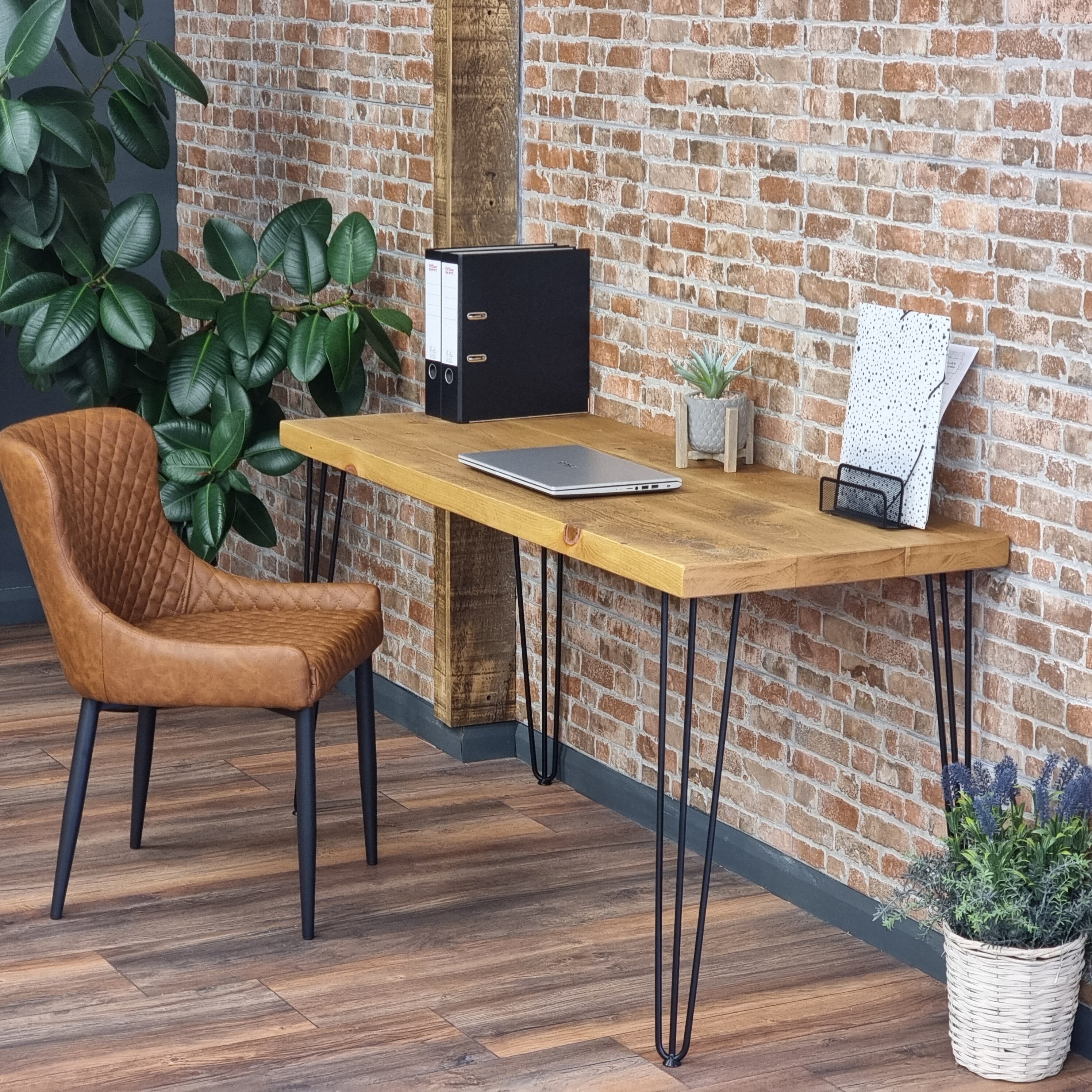 Rustic Desk With Hairpin Industrial Metal Legs Rustic Wood - Etsy UK