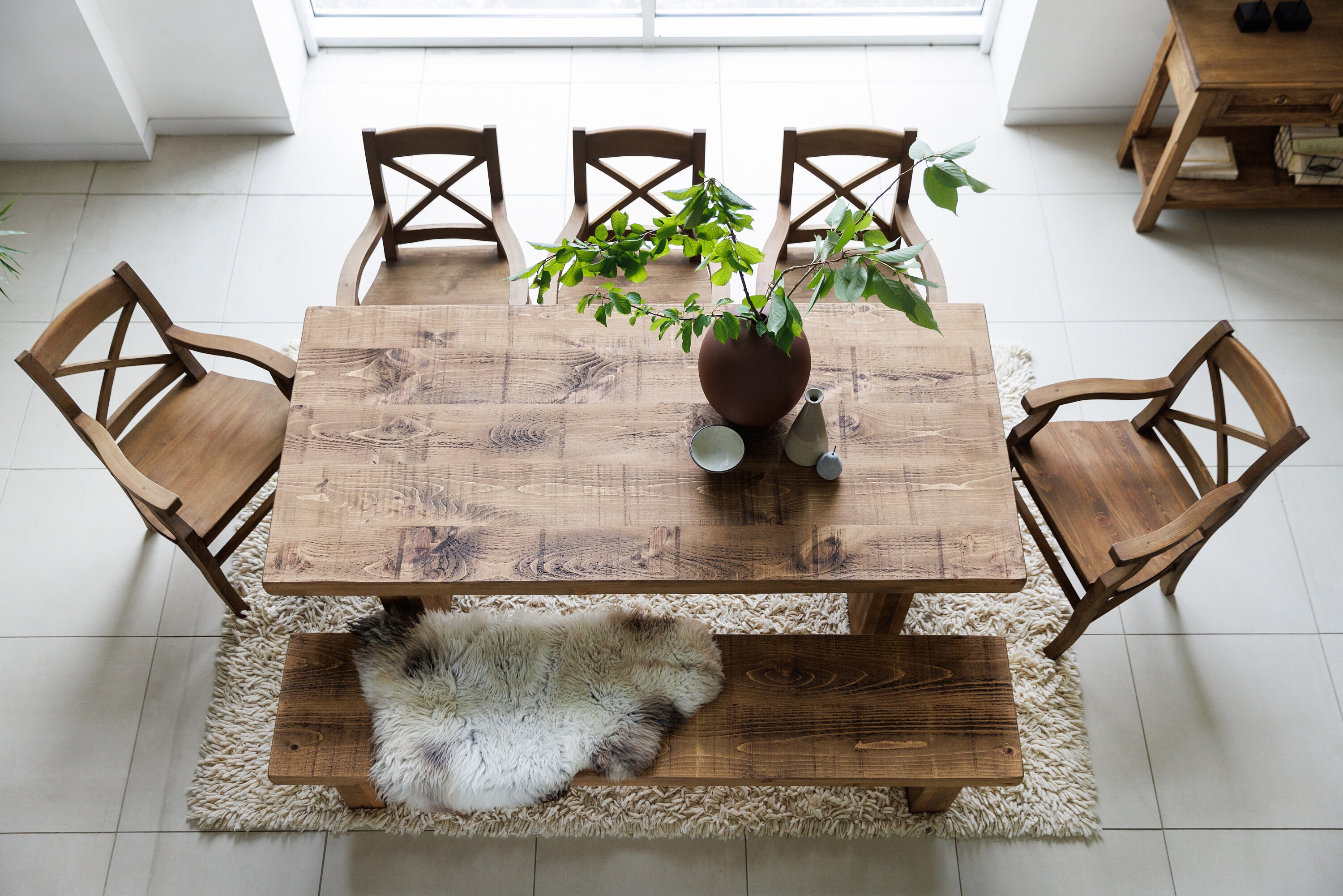 Industrial Dining Table Grantham Thick Dining Table Wooden - Etsy UK