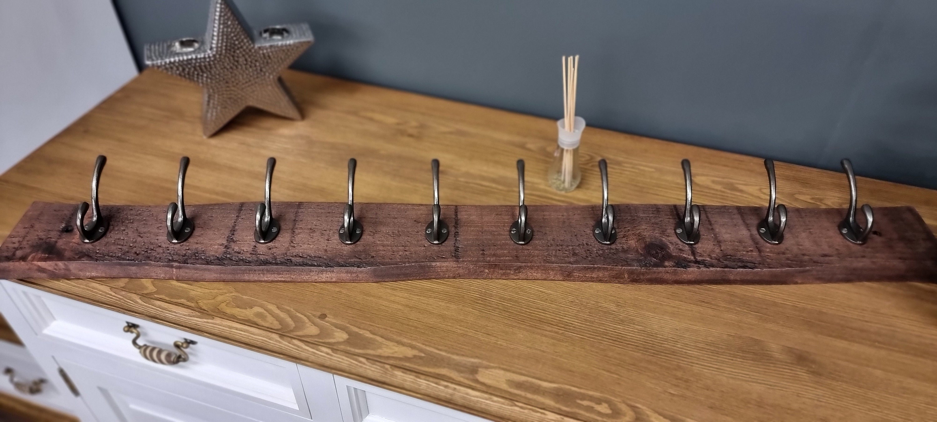 Live Edge Coat Rack Reclaimed Wood Antique Style Wooden Coat - Etsy UK