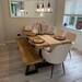 Dining Table Rustic Industrial Dining Table Grantham TRAPEZIUM Chunky ...