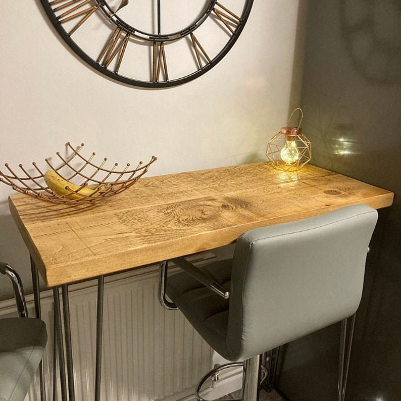 Rustic Breakfast Bar Worktop Kitchen Table Stool | Etsy