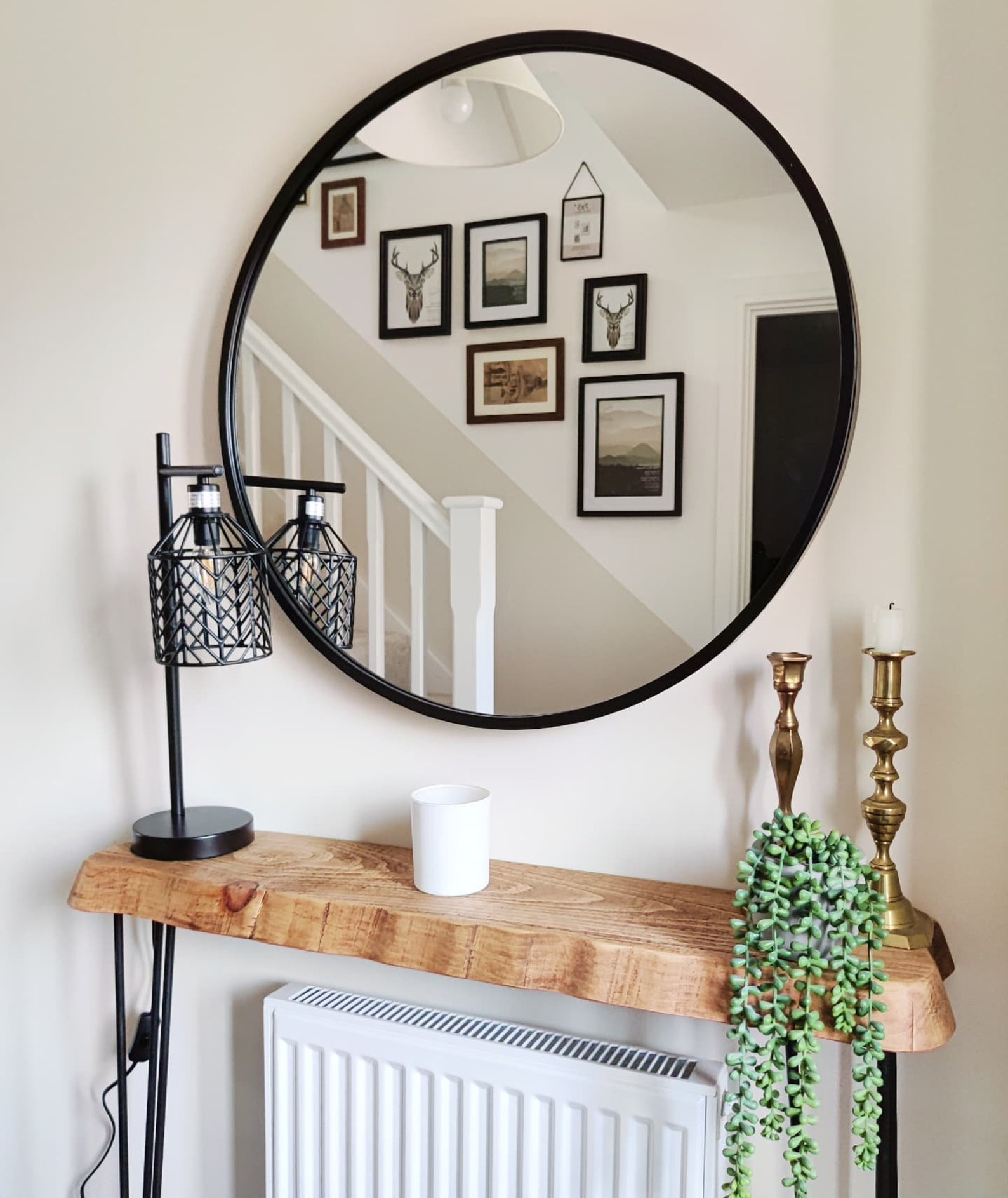 Live Edge Round Corners Console Table Hairpin Legs Wooden - Etsy UK