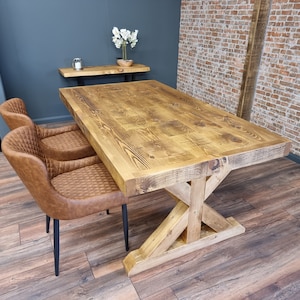 Rustic Farmhouse Clifford Dining Table Reclaimed Wood - Handmade ...