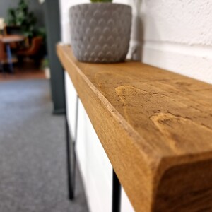 Rustic Skinny Console Table With Hairpin Legs Wooden Rustic Hallway ...