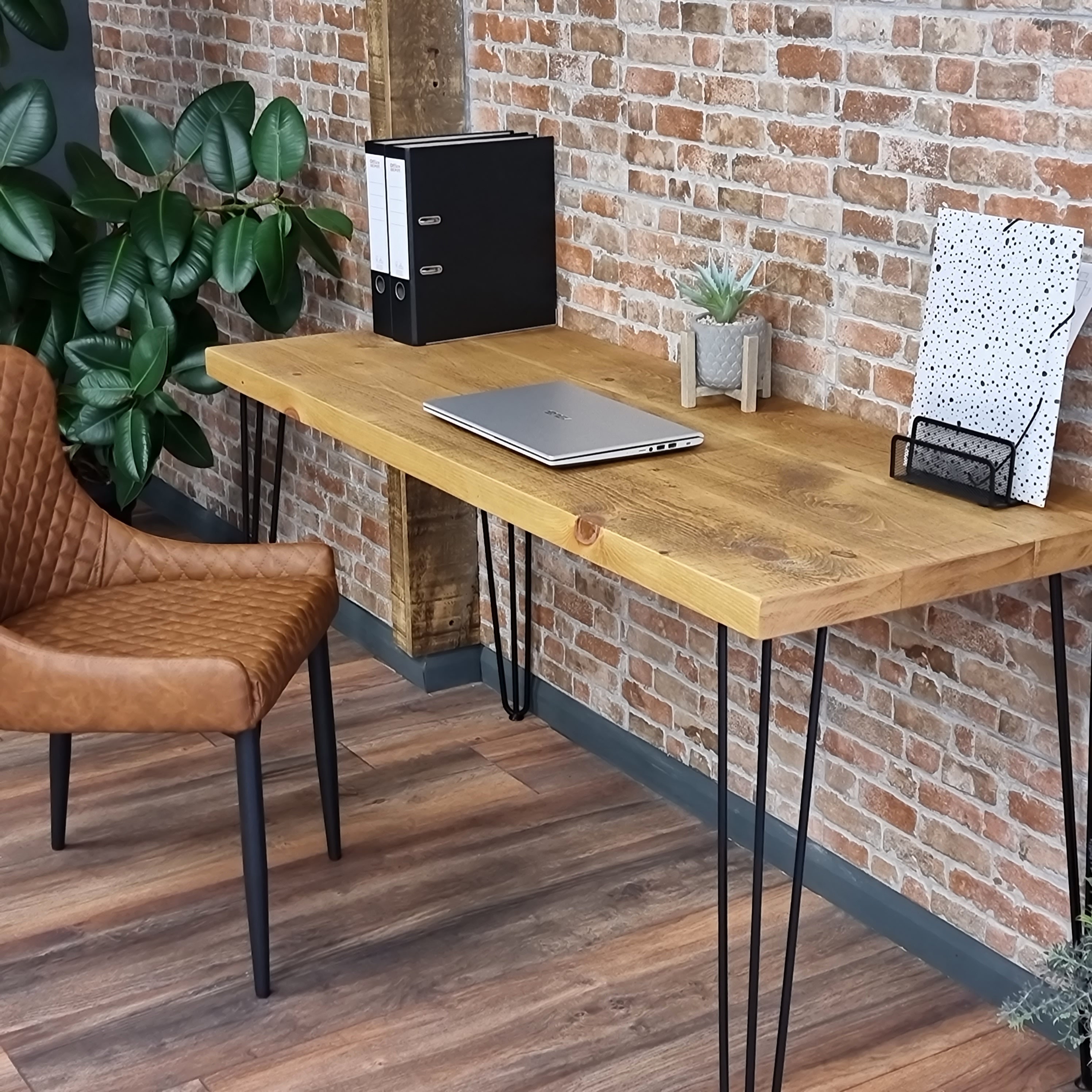 Rustic Desk With Hairpin Industrial Metal Legs Rustic Wood - Etsy UK