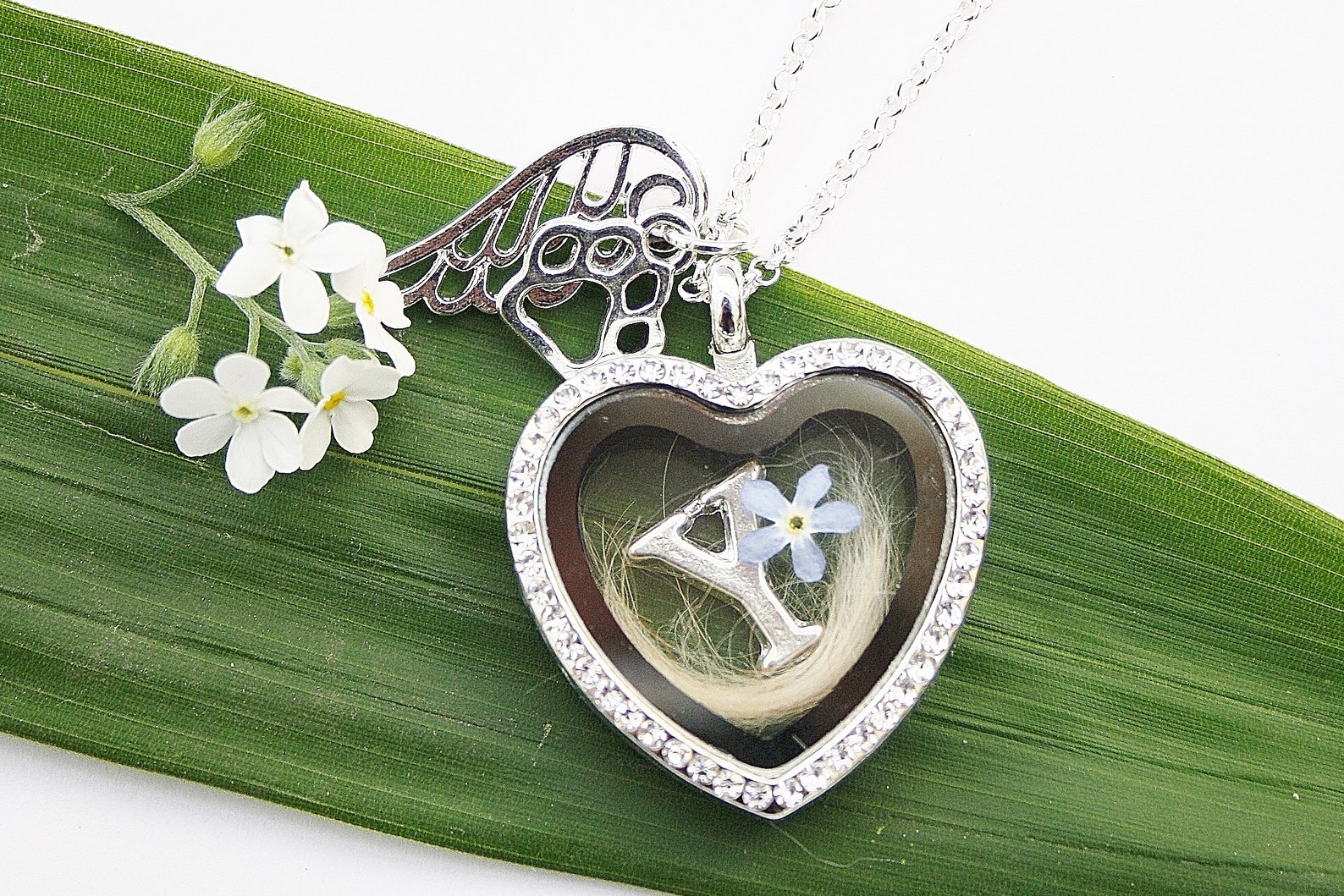 Animal Hair Locket Locket Locket Necklace Mother's Day Pet | Etsy