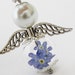 Real Forget-me-not Pendant Angel Communion Confirmation Flower Jewelry ...