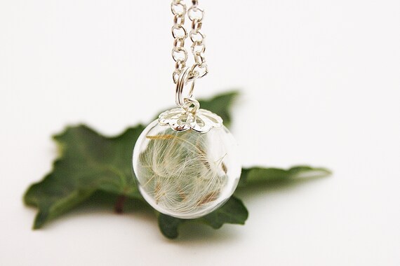 Real flower chain bridal Dandelion flower necklace flower | Etsy