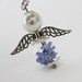 Real Forget-me-not Pendant Angel Communion Confirmation Flower Jewelry ...