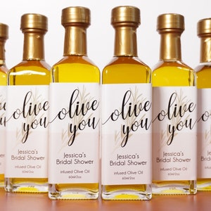 Olive Oil Favors 60ml | Infused With Love Olive Oil Favor | Olive You ...